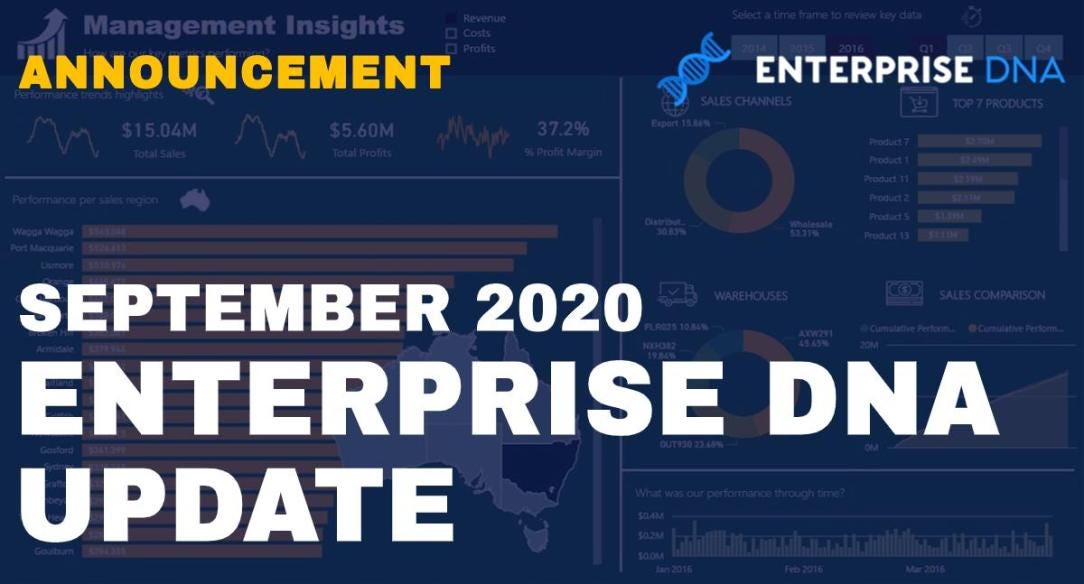 Enterprise DNA Update — September, 2020 | by Enterprise DNA | Medium