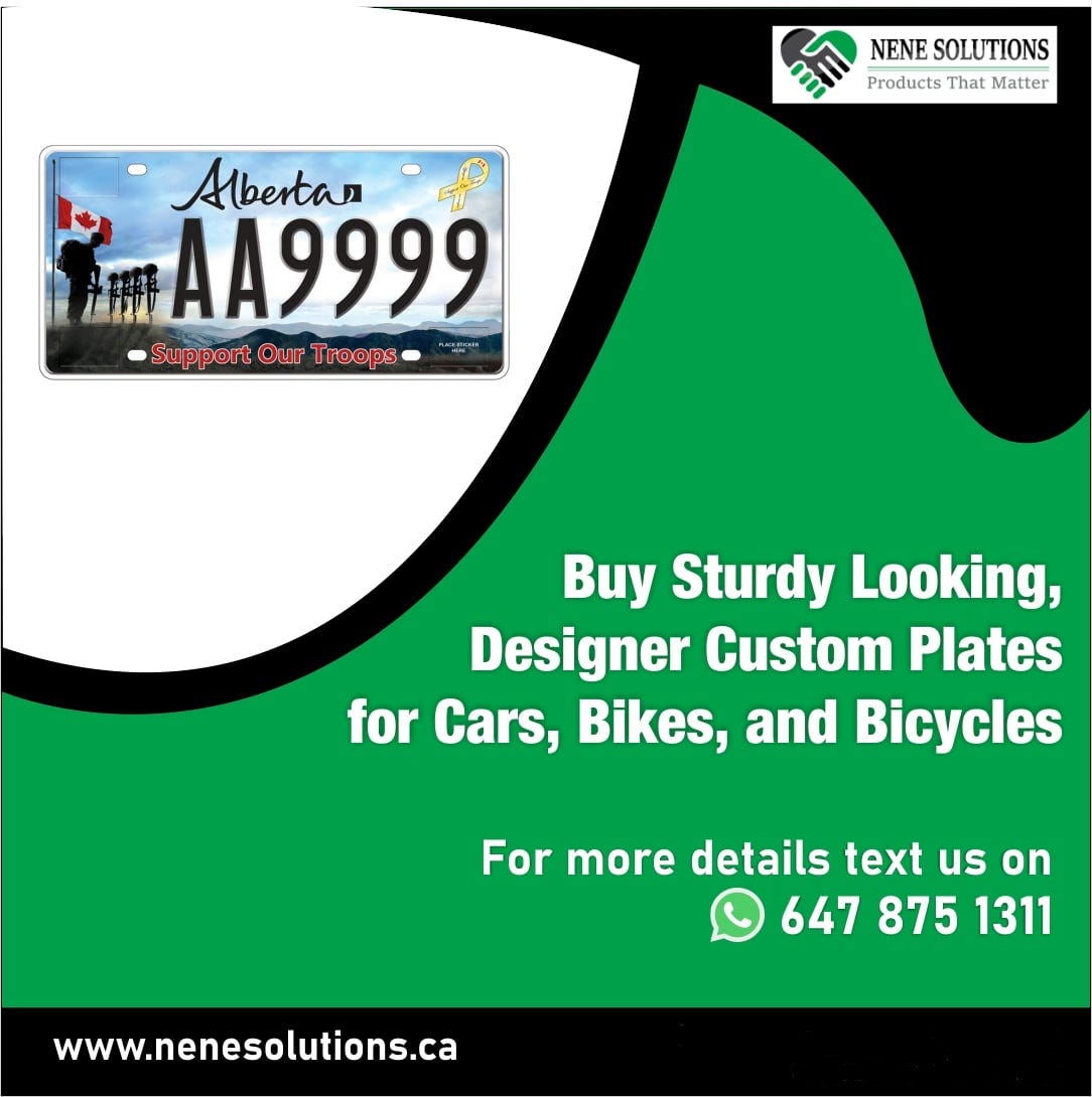 White Ontario Number Plate — Nene Solutions - Nenesolutions - Medium