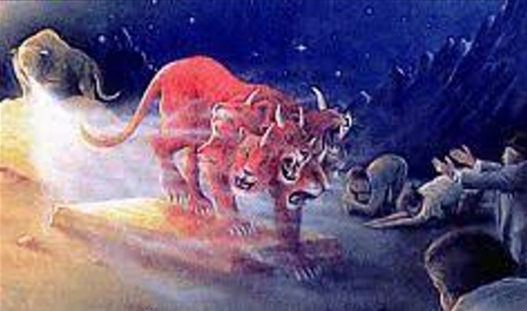 The image of the first wild beast (Apocalypse 13:14 ; 17:3,9–11) | by ...