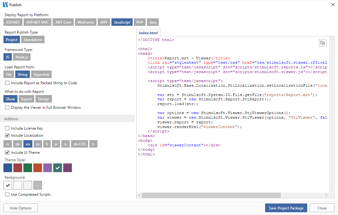 Publishing Reports in Stimulsoft. Publishing reports means saving them ...