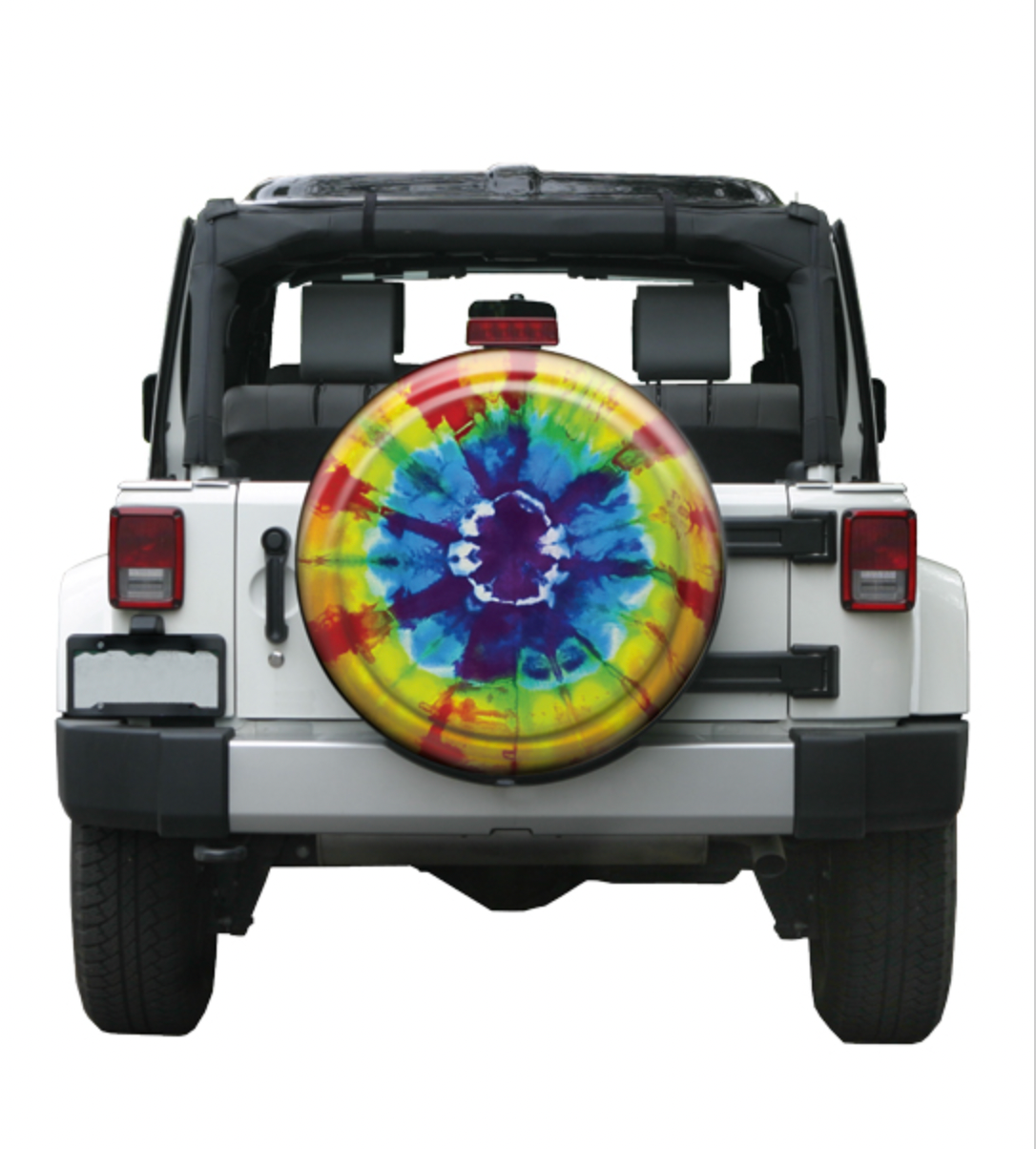 Boomerang — Rigid Tire Cover — Tie Dye Graphic - Boomerangauto - Medium