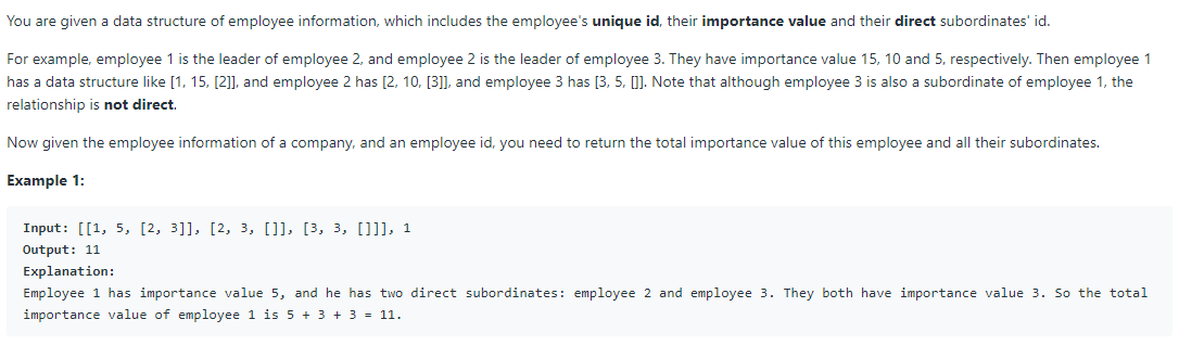 Solving LeetCode’s Employee Importance Algorithm | by Kevin Xie | Medium