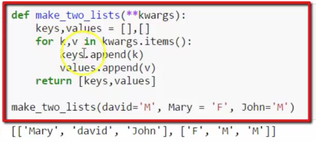 python 函式接受多個key/value參數. def make_two_lists(**kwargs)… | by Steven ...