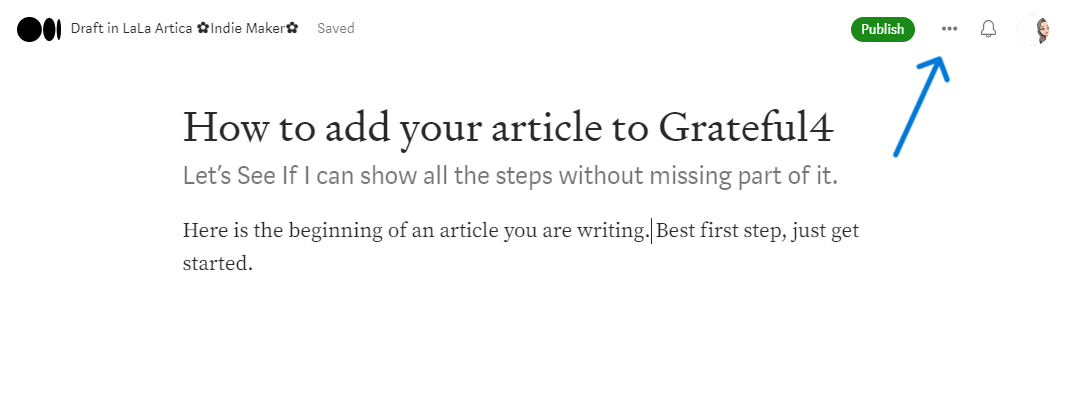 How to add your article to Grateful4 | by LaLa Indie Maker | #Grateful4
