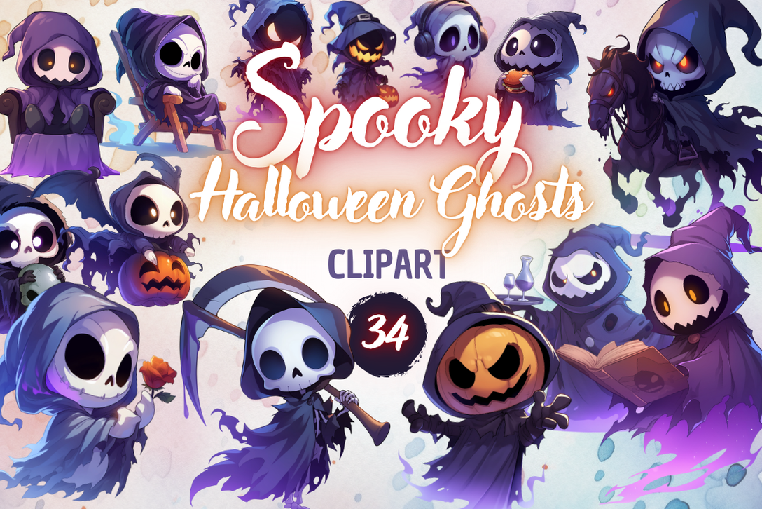 Spooky Cute Halloween Ghosts — Clipart Free | by Luxelayers | Medium
