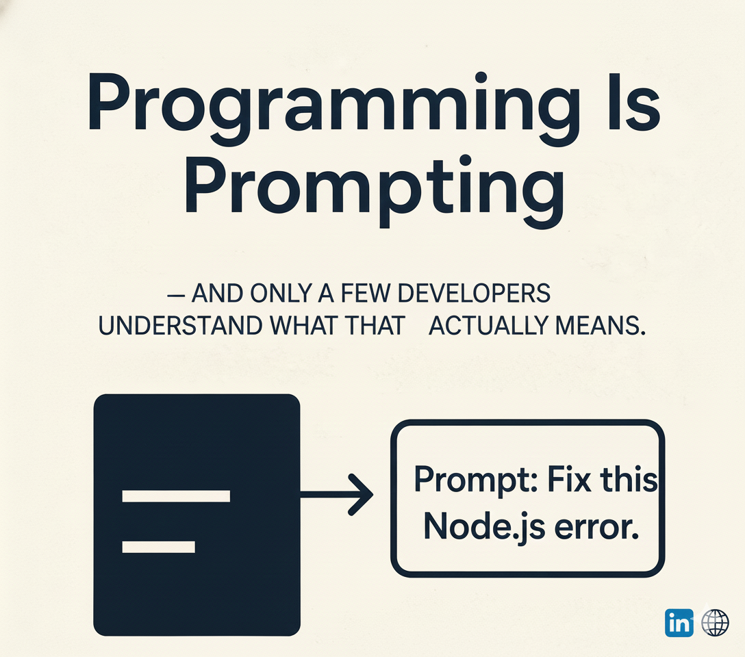 Programming Is Becoming Prompting — And Only a Few Developers Understand What That Actually ...