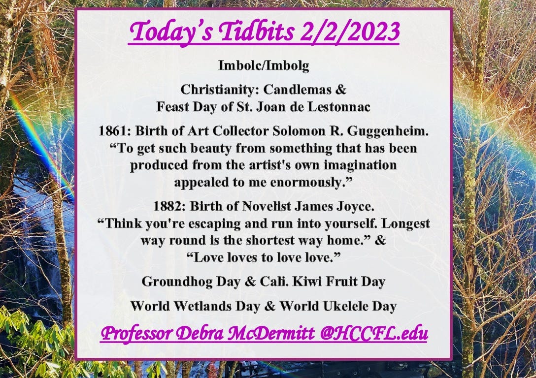 Today’s Tidbits & Quotes of 2/2/2023 | by Debra McDermitt | Medium