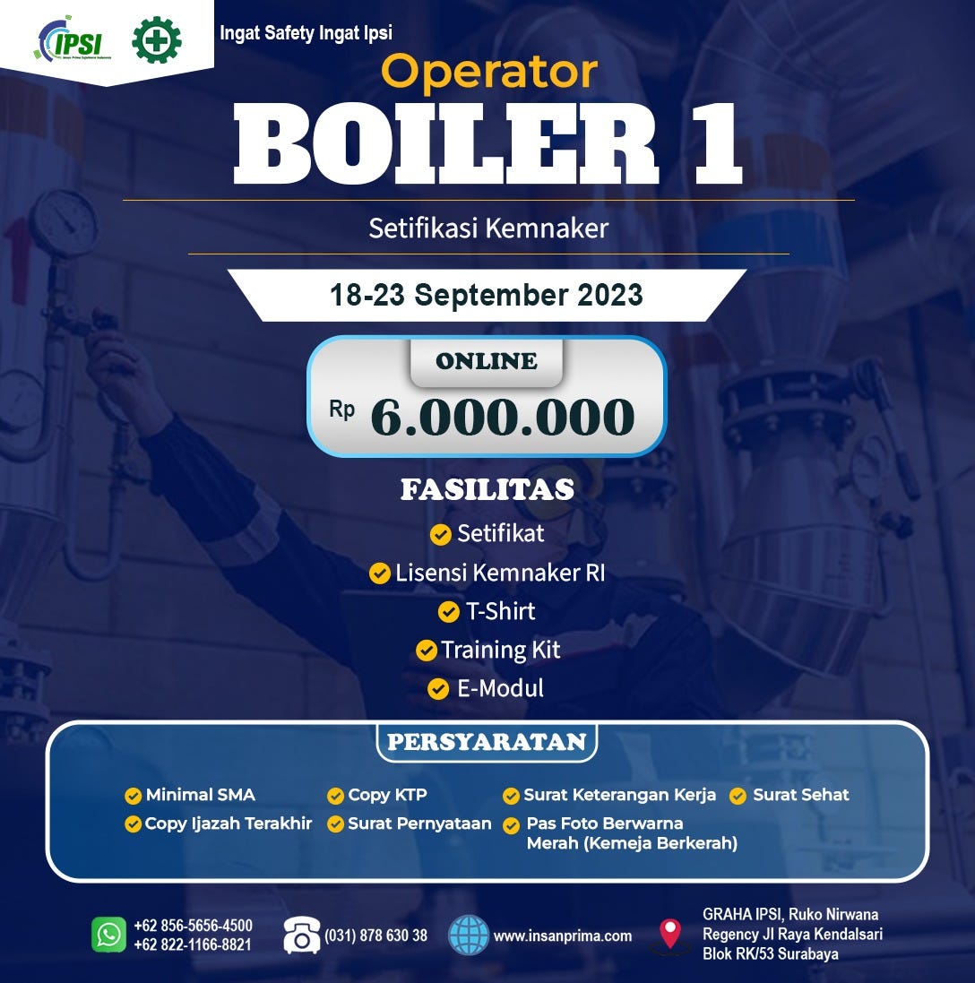 OPERATOR BOILER KELAS 1 TERBAIK WA : (0856-5656-4500) (0822-1166-8821 ...