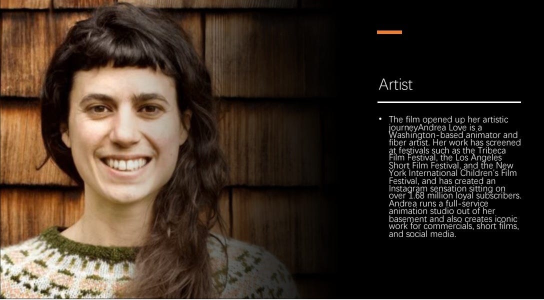 Andrea love wool felt stop-motion artist, her work painting style gives ...