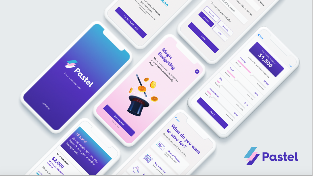 Pastel Bank. A project targeted towards young… | by Harshneet | Medium