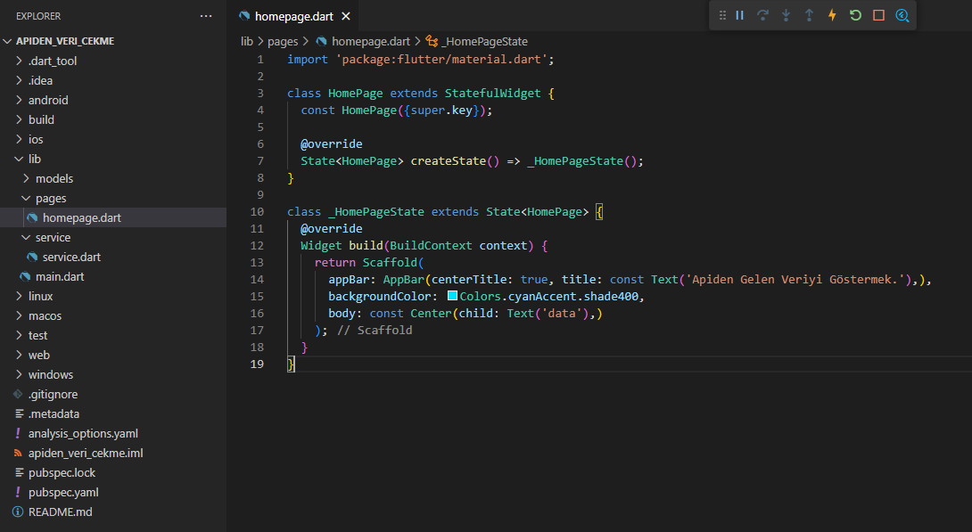 Flutter’da bir sayfada Api’den gelen veriyi nasıl gösteririz? | by Halil Pamuk | Medium