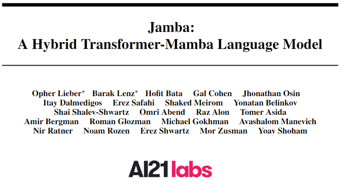 Jamba: A Hybrid Transformer-Mamba Language Model | by 鴕鳥 CHIH-HSUAN LI | Medium