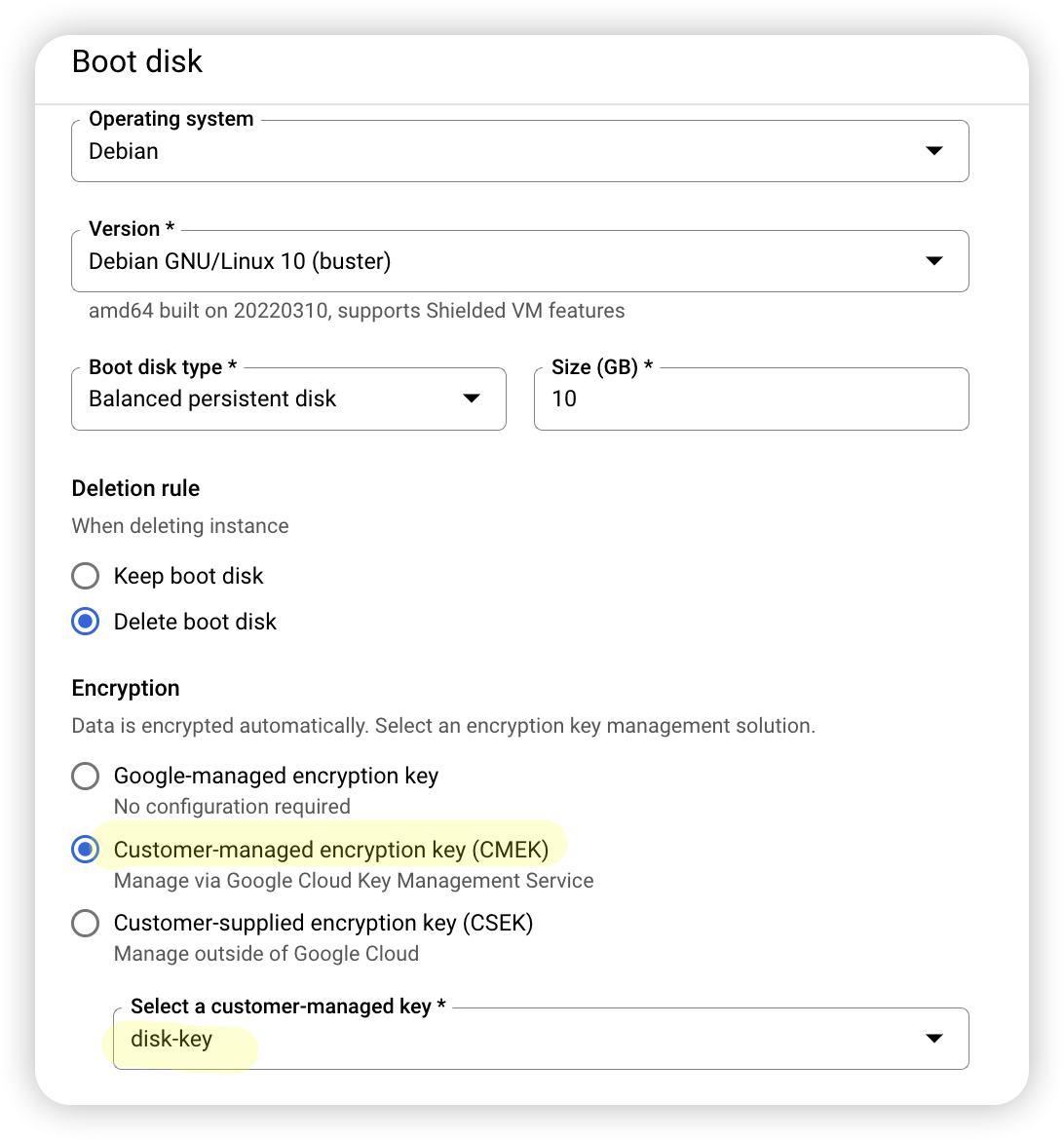 Using your Cloud KMS encryption key for a persistent disk | by Cafe Latte | Medium
