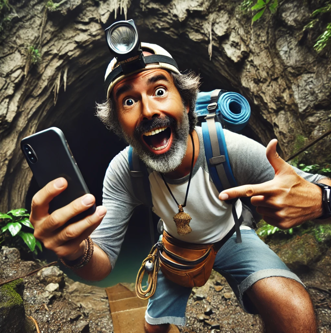 Overly Enthusiastic Spelunker Gets Stuck Inside Cave | by Ben Ulansey ...