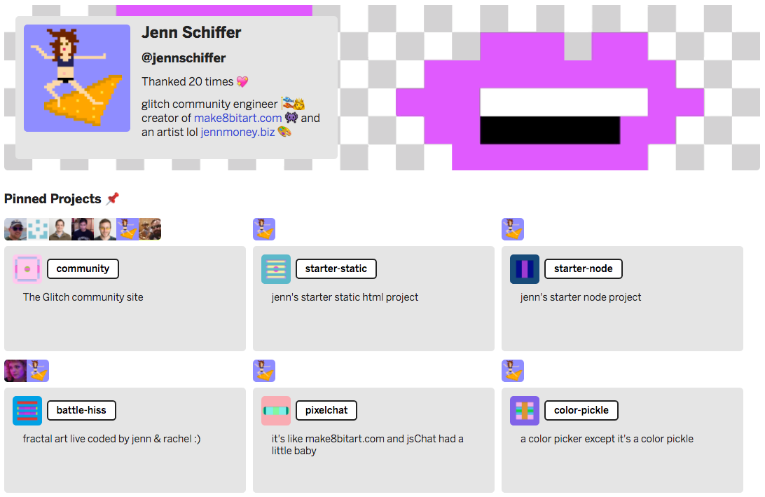 Your Own Little Space on Glitch. Introducing user profiles | by Gareth ...
