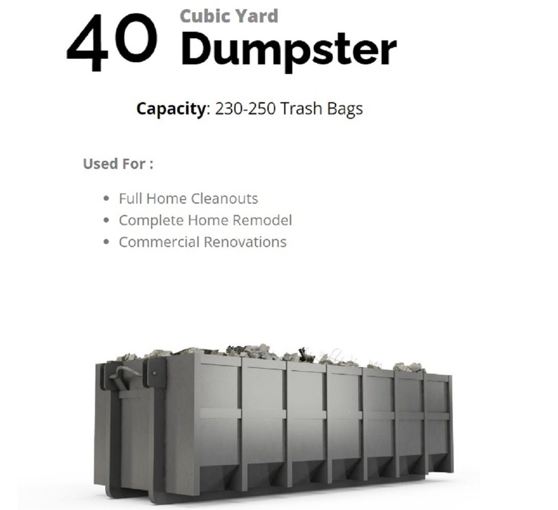 A guide to know about 40 yard dumpster rental | by Prime Dumpster | Medium