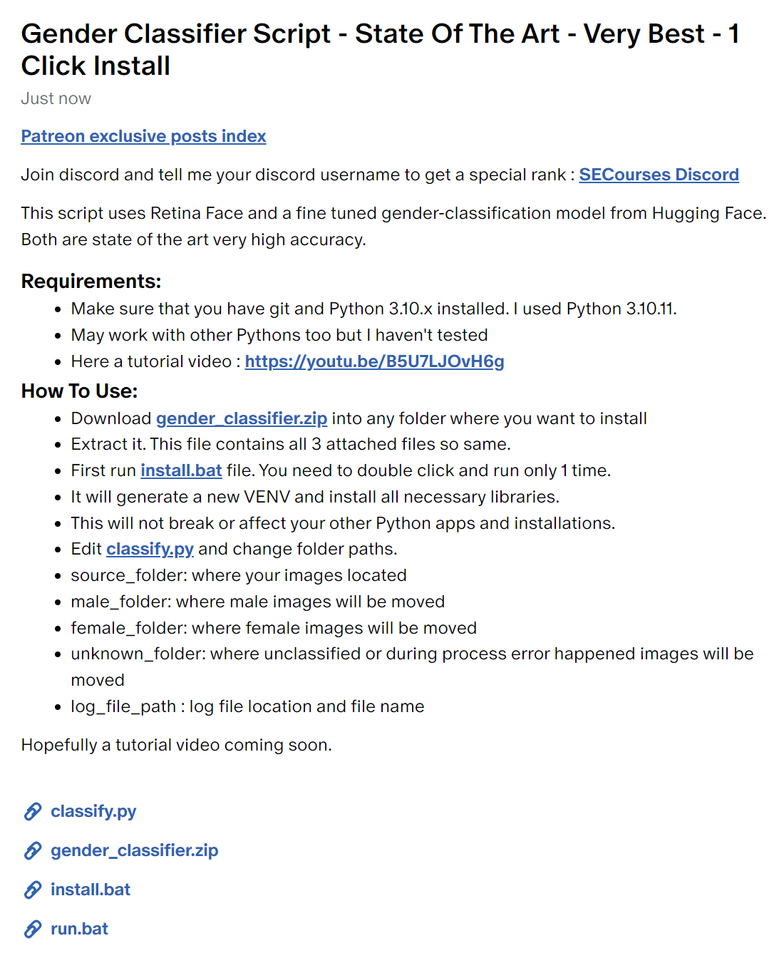 State Of The Art (SOTA) — The Very Best Gender Classifier — 1 Click Install & Run - Furkan ...