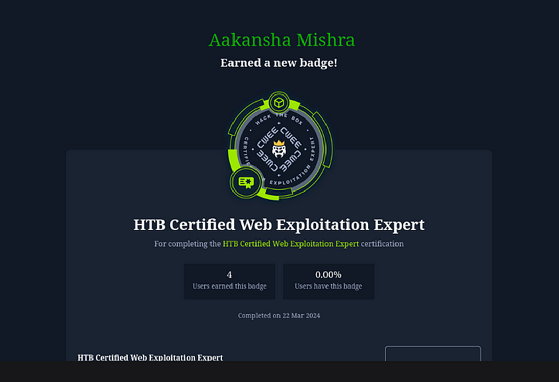 I have written about my experience with HTB CWEE(Certified Web Exploitation Expert). | by ...