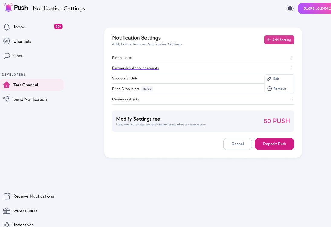 Enhancing User Experience With Channel Settings In Push Protocol By