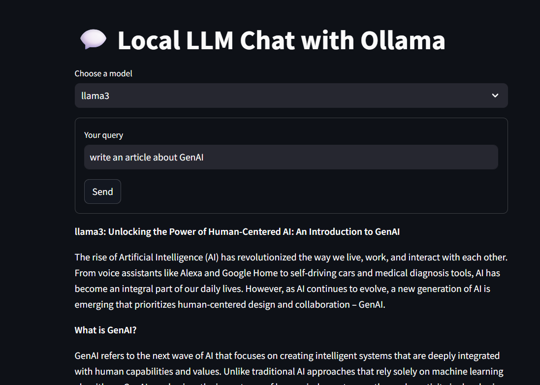 Getting Started with Ollama + Streamlit: Run LLMs Locally with a Chat UI | by Hari Prakash ...
