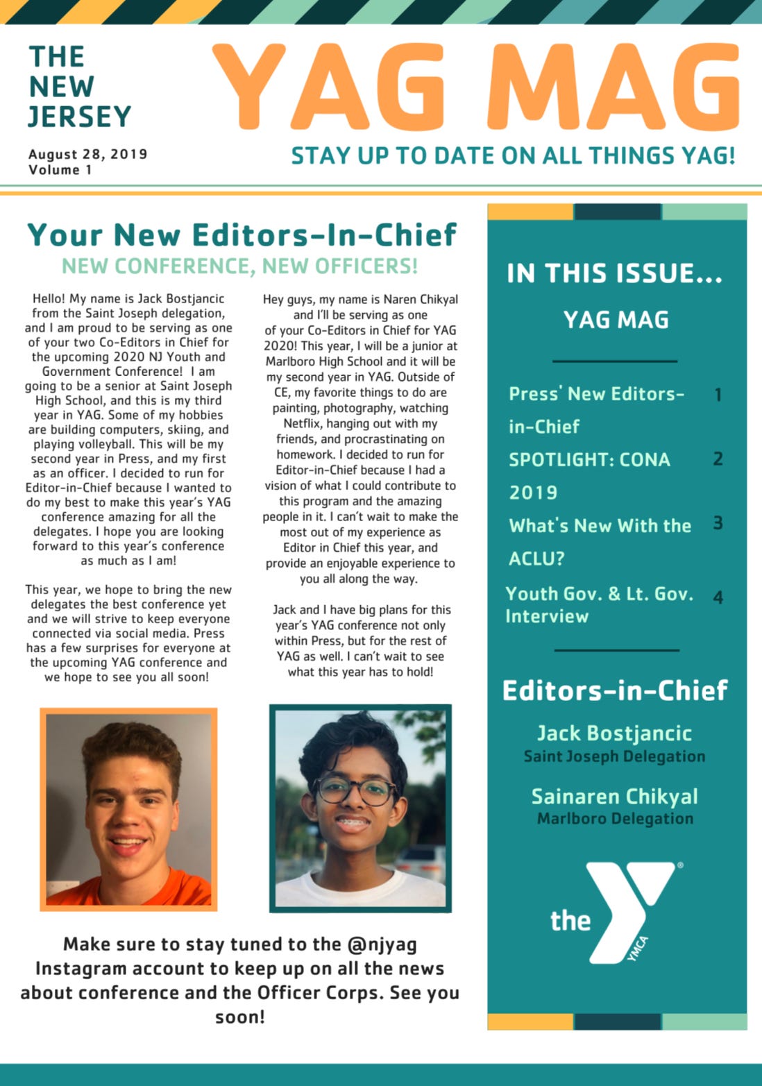YAG MAG — August 2019 — Vol. 1 | by YMCA NJ Youth and Government | Medium
