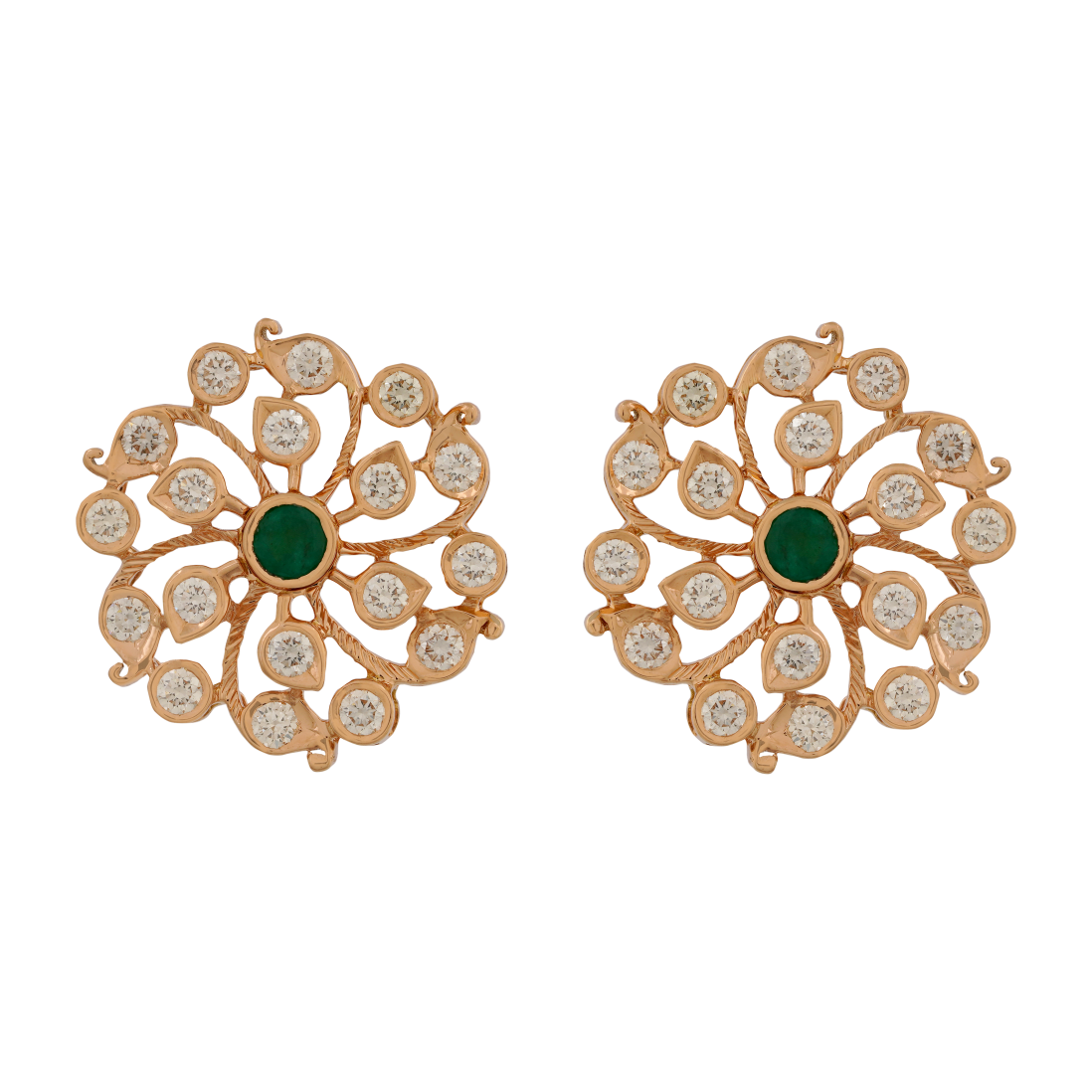 Best 18k yellow gold with mango motifs pair of earrings - Sri Krishna ...