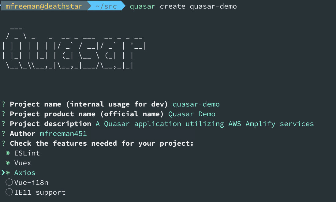 Creating A Quasar Framework Application With Aws Amplify Services Part 1 4 By Michael
