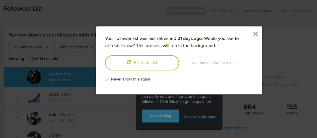A Revamped Account Refresh | by SocialRank | SocialRank | Medium