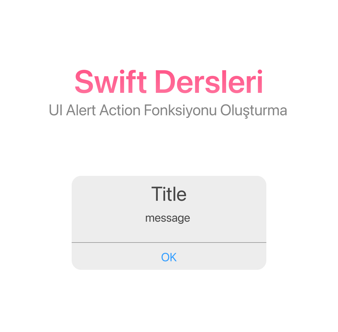 Swift Dersleri #7 — UIAlert Action Fonksiyonu Oluşturma - Ömer Şanlı - Medium
