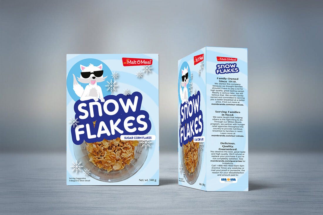 Blue Cereal Box