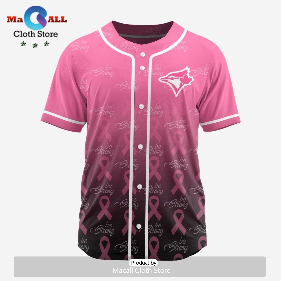 MLB Toronto Blue Jays Pink Design Fight Breast Cancer Baseball Jersey ...
