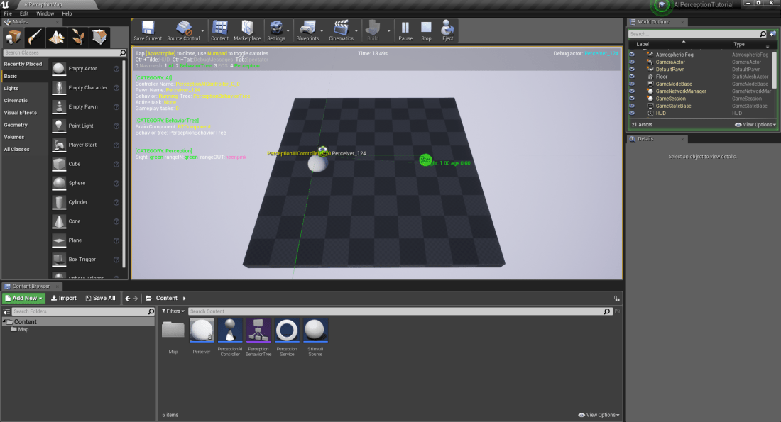 Unreal Engine 4 — AI Perception: Senses and stimuli source | by Alexandre Lombard | Medium