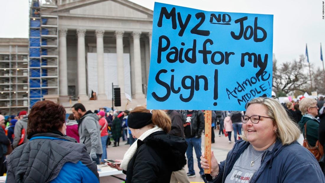 Public Teacher Pay. Recent protests across the country have… | by Meg ...