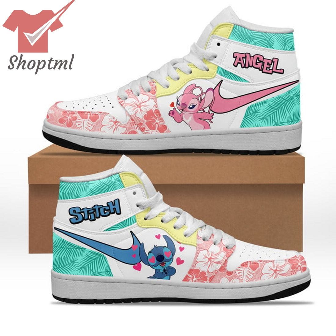 Stitch Angel Flower Nike Air Jordan 1 High Sneaker: A Blossoming Trend ...