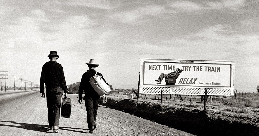 Towards Los Angeles, 1937, Dorothea Lange, 1937 During the Great ...