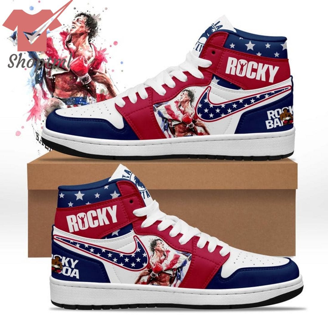 Unleash the Fighter Within: Rocky Balboa American Flag Nike Air Jordan ...