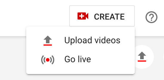Upload Button Youtube