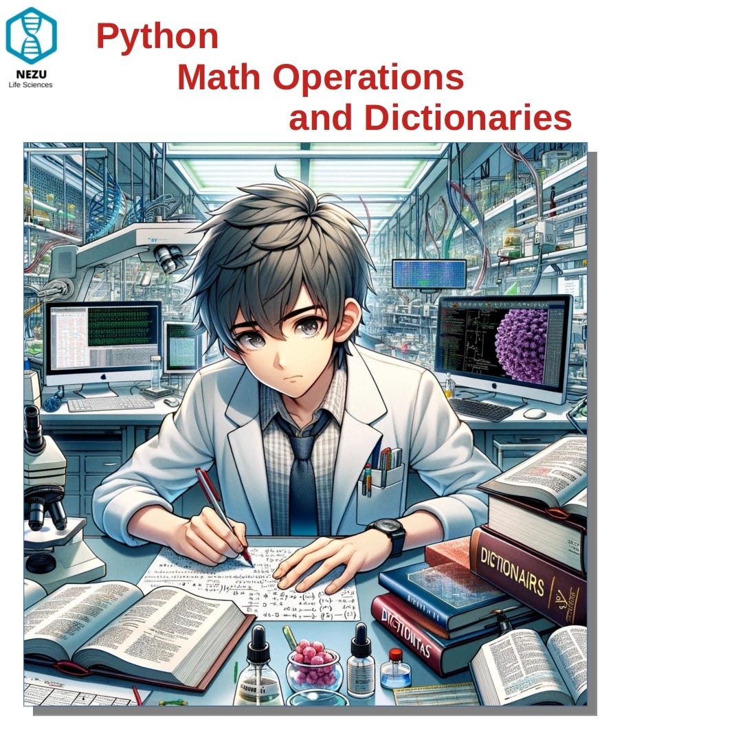 Python Intro — Math Operations And Dictionaries By Nezu Life Sciences May 2024 Medium