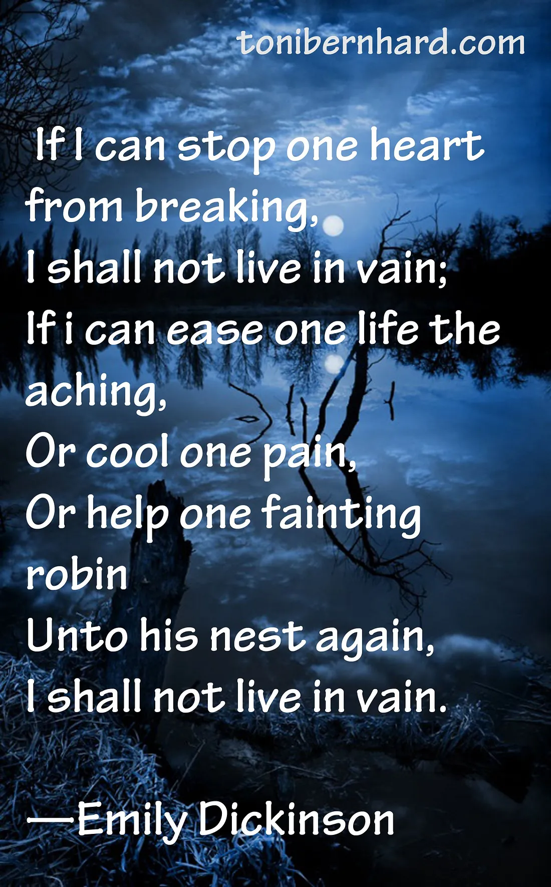 If I can stop one heart from breaking, - The Wanderer's Thoughts - Medium