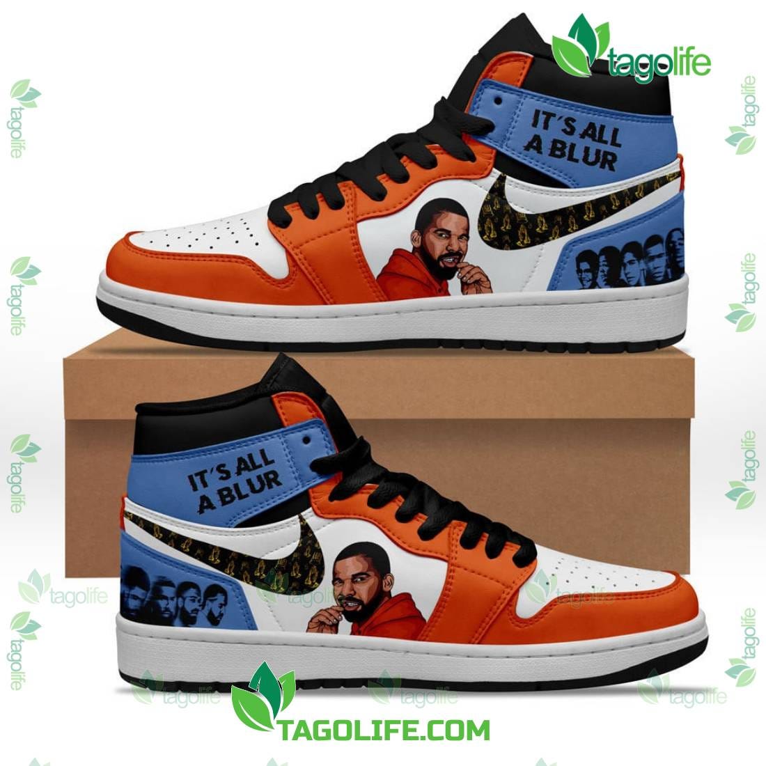 Drake It’s All A Blur Air Jordan High Tops a sleek and stylish ...