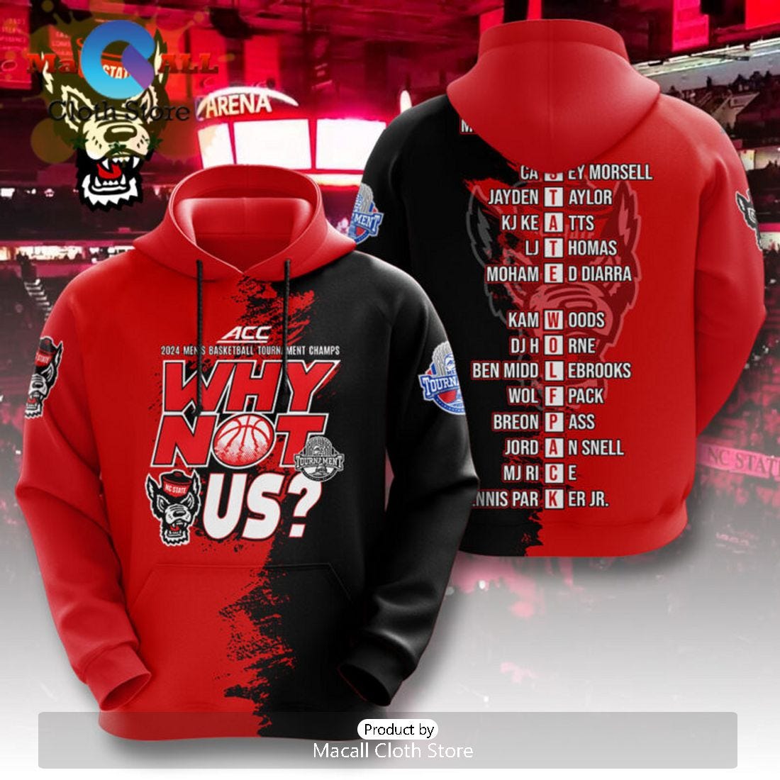 Introducing the NC State Wolfpack Why Not US Basketball 3D Hoodie | by ...