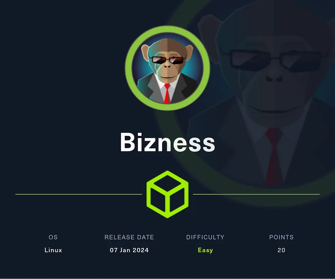 Bizness Walkthrough | HTB. INTRODUCTION | by Aayushpantha | Medium