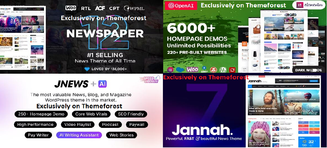 4 Most Popular Magazine WordPress Themes 2024 | by Mst. Shammi Ara ...