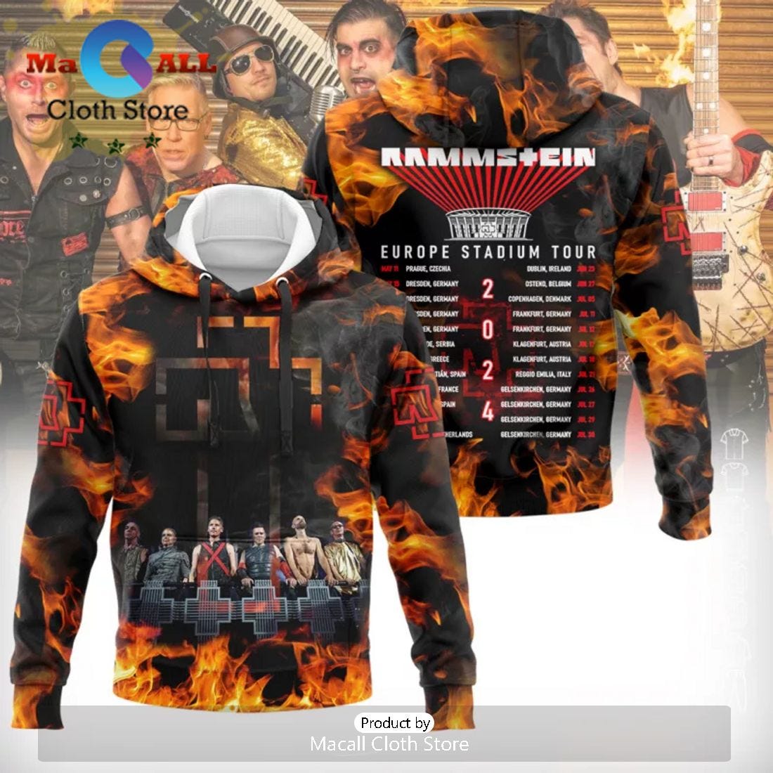 Introducing the Rammstein Europe Stadium Tour 2024 Fire Design 3D ...