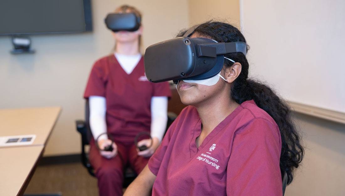Using Virtual Reality In Nursing. Before nursing students at Texas A&M ...