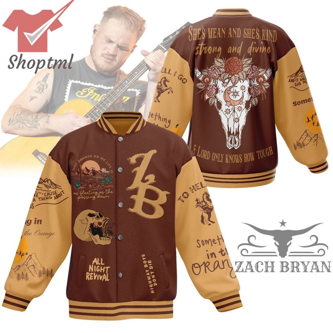 Unveiling Style and Strength: The Zach Bryan Baseball Jacket on Shoptml ...