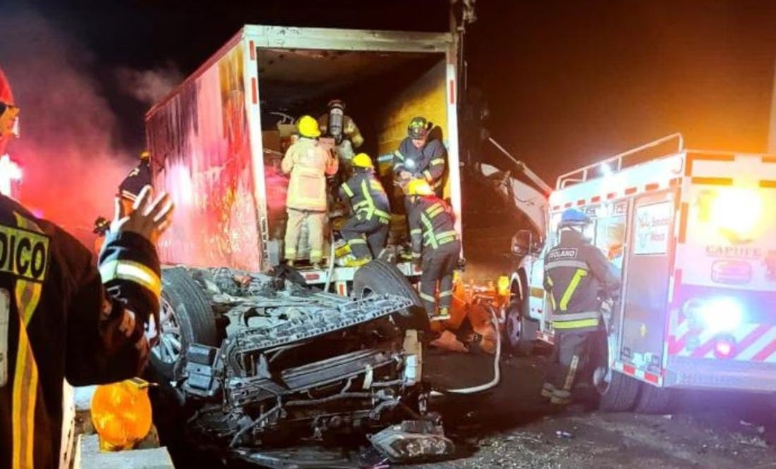 Two People Burned To Death And Six People Were Injured In A Collision