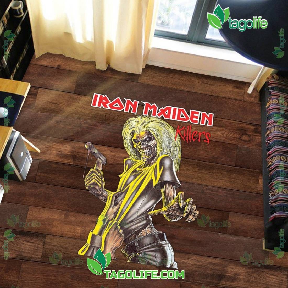 Walk All Over History with the Iron Maiden Killers Shape Rug Up the ...