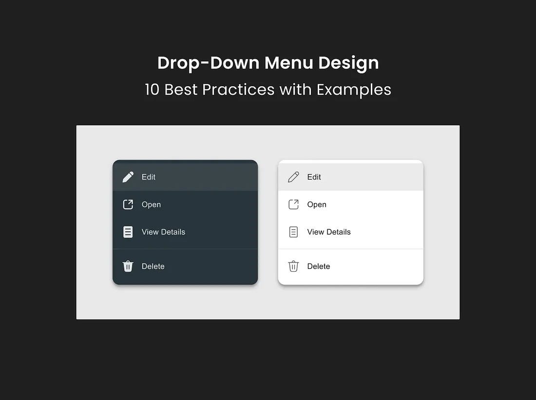 10 Best Practices for Designing Drop-Down Menus | by Niamh O'shea — 𝗨𝗫 ...