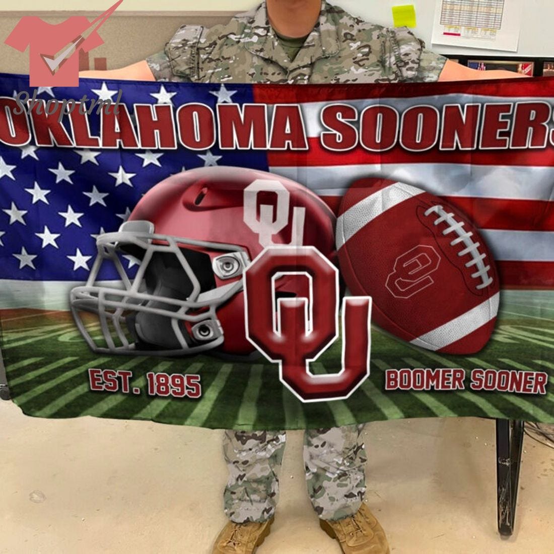 Oklahoma Sooners Est.1895 Boomer Sooner Flying Flag - Shoptml Sales ...